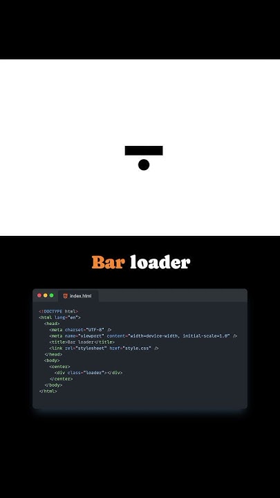 Bar Loader Using Html Css Webdevelopment Coding Frontend Coder Shorts Frontenddev Html