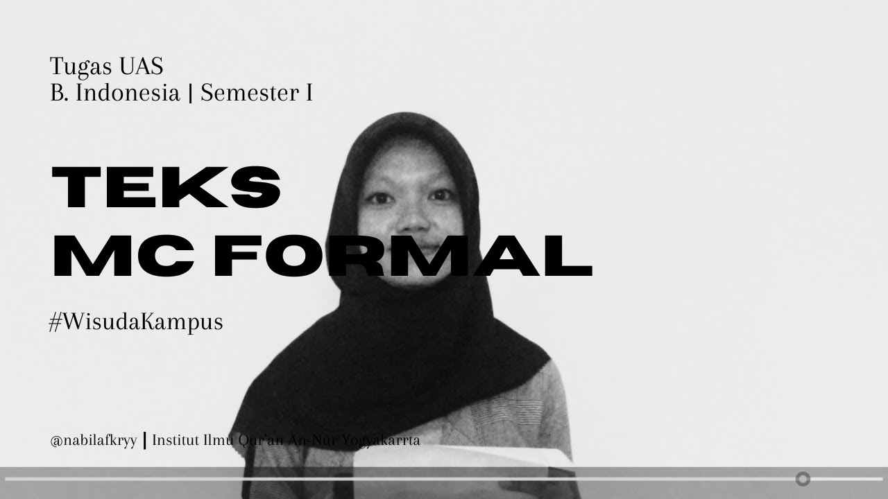 MC FORMAL | TEKS MC WISUDA KAMPUS - YouTube