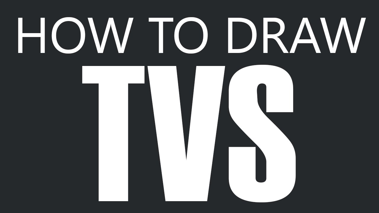 How To Draw A TV - Flatscreen Television Drawing - YouTube