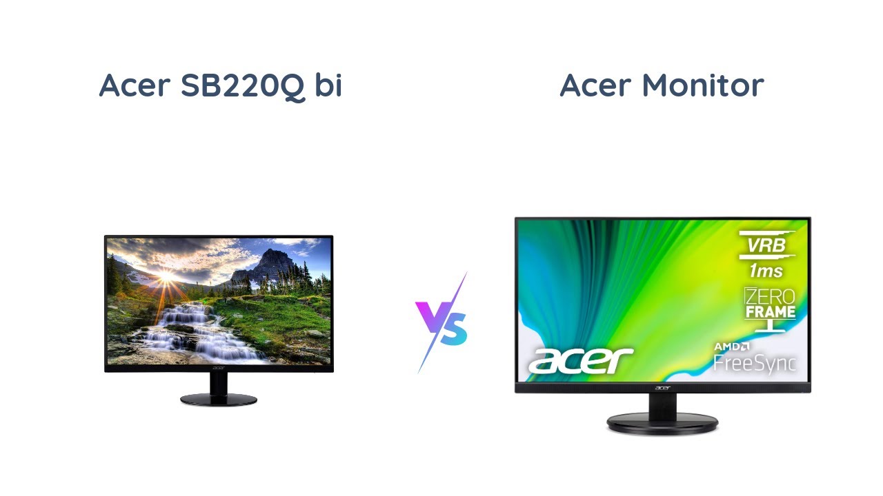 Acer 21.5 Inch vs 27.0 Inch Monitor Comparison - YouTube