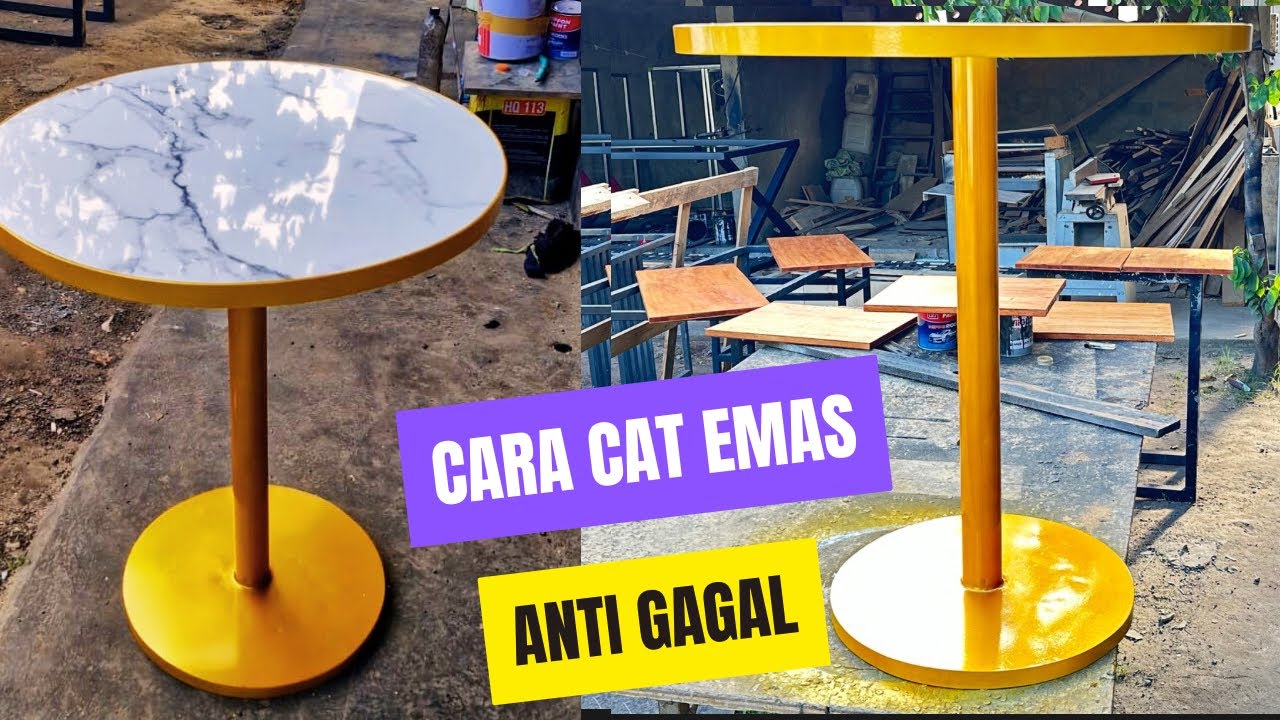 Cat Emas Besi Galvanis-Hitam Cat Duco Emas Duko - YouTube