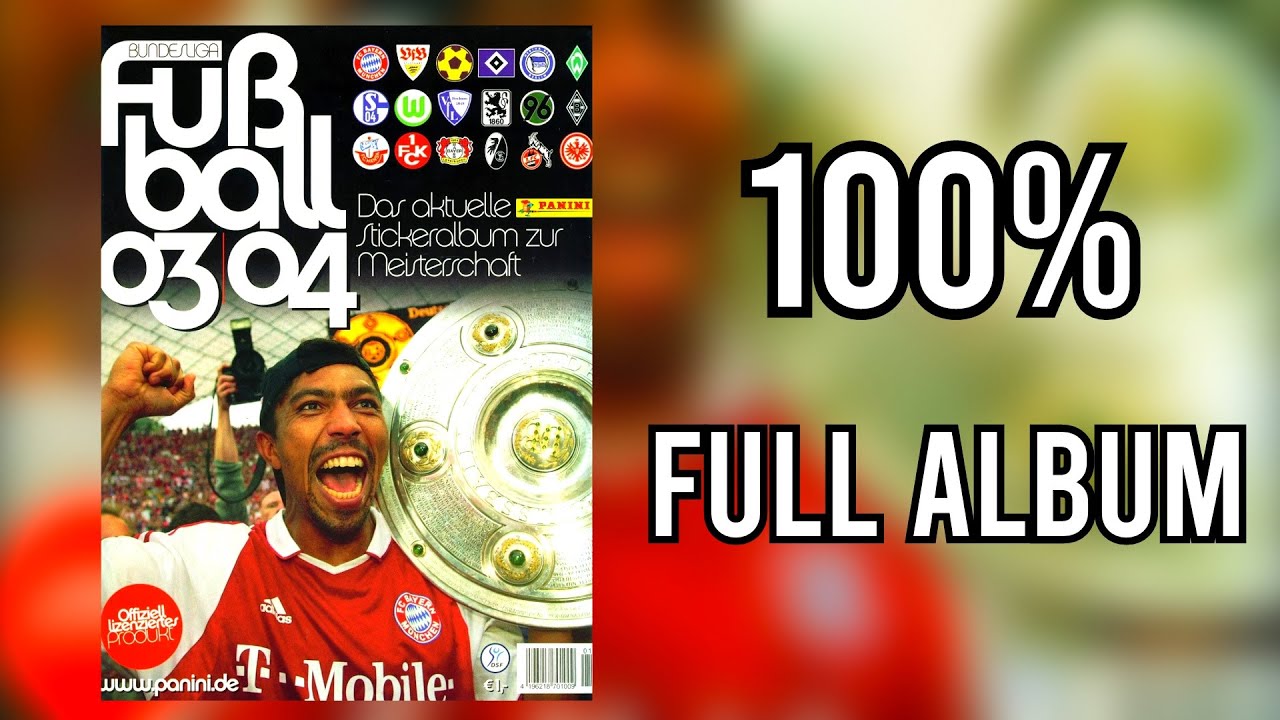 Panini Full Sticker Album German Bundesliga 2003-2004 100% - COMPLETE ...
