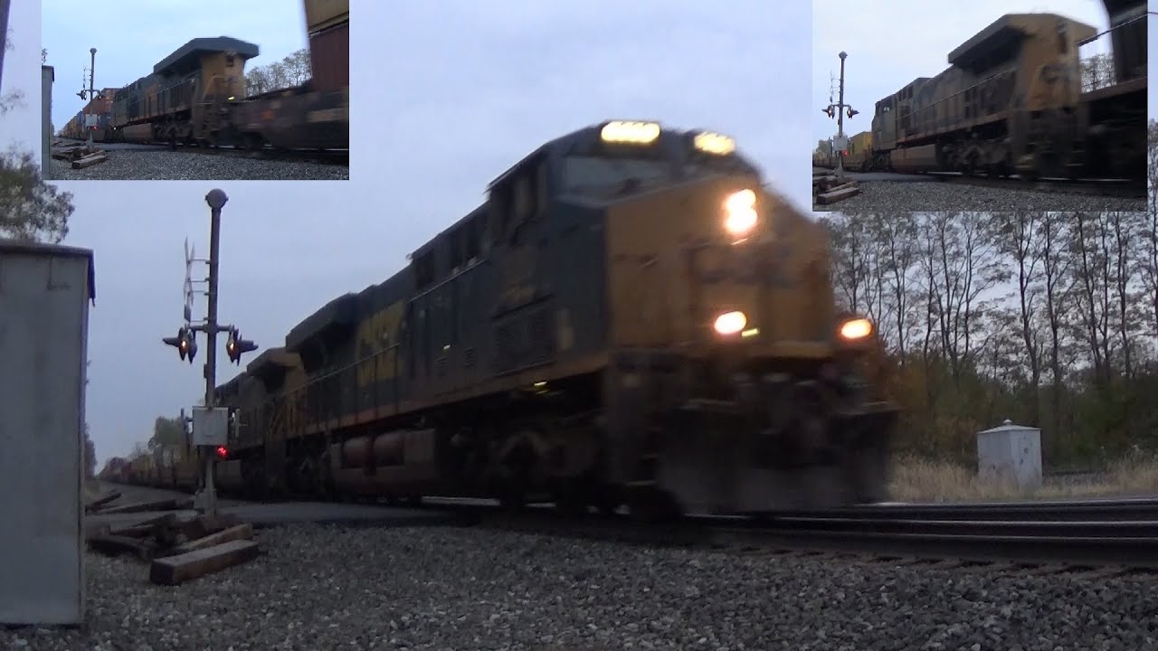 LONG!! CSX Intermodal I009 with 216 wells platforms - ES44AH #920, YN2 ...