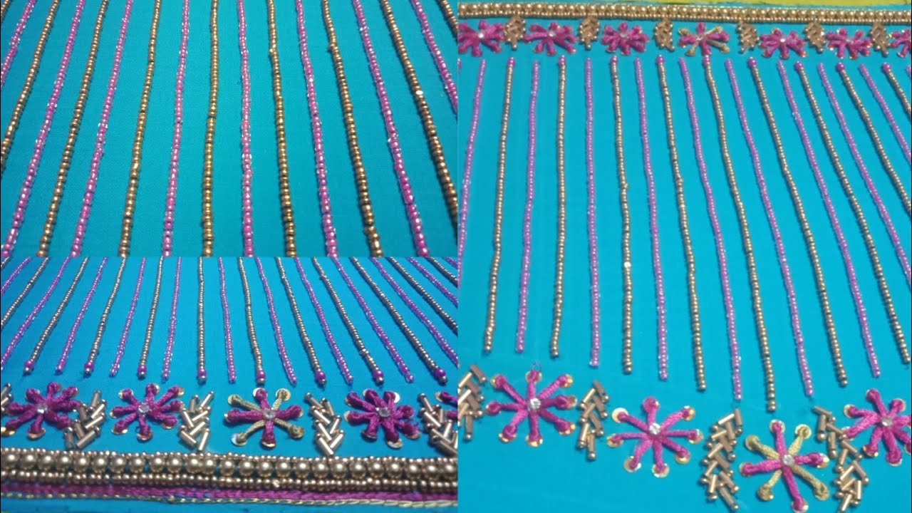 Trendy aari work sleeve design /elegant aari design for beginners/part ...