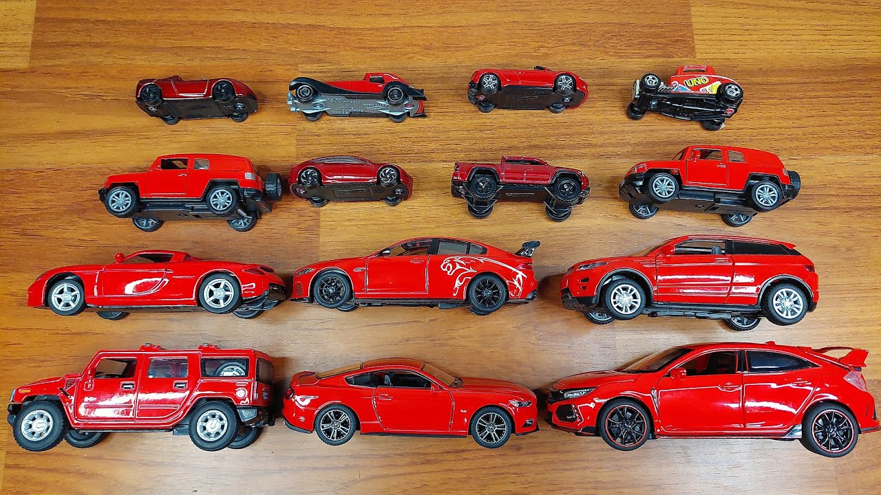 Collection of Red Color Toy Cars (Part 1/14) | 1/32, 1/36, 1/64 - YouTube