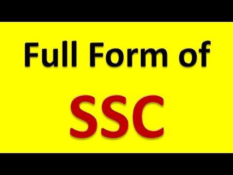 Full Form of SSC - YouTube