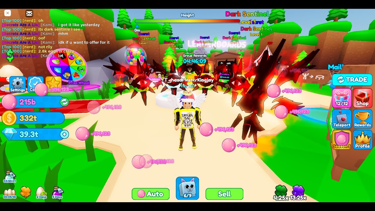 😱MAKING A SHINY DARK SENTINEL IN BUBBLE GUM CLICKER! - YouTube