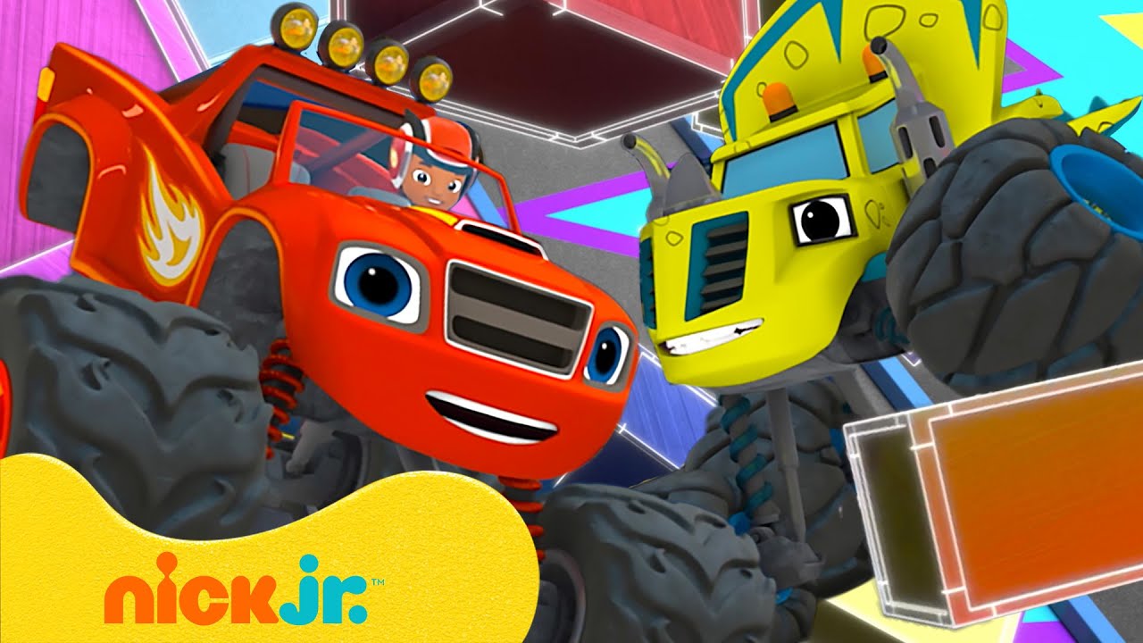 Blaze & Zeg Break Walls in a Smash Race! 💥 Blaze and the Monster ...