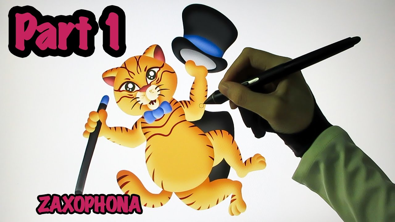 How To Draw a Cute Dancing Cat? - YouTube