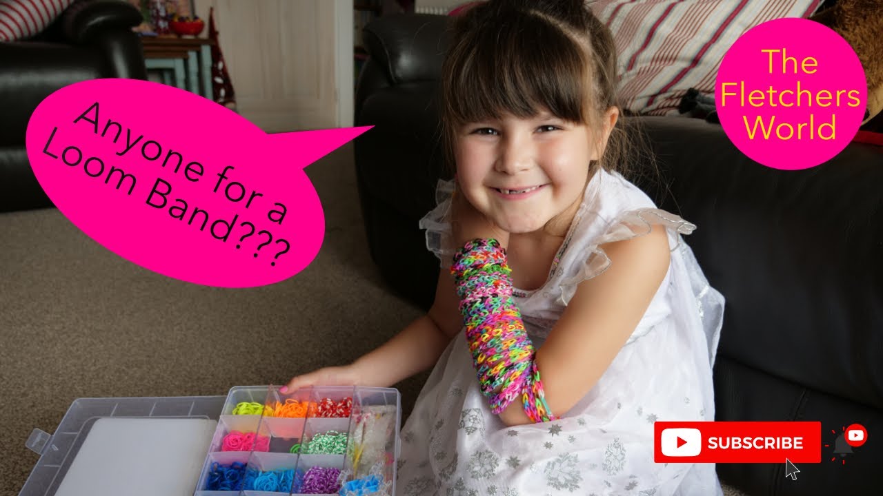 Poppy shows us How to make a simple loom band bracelet & 2 August 2021 ...