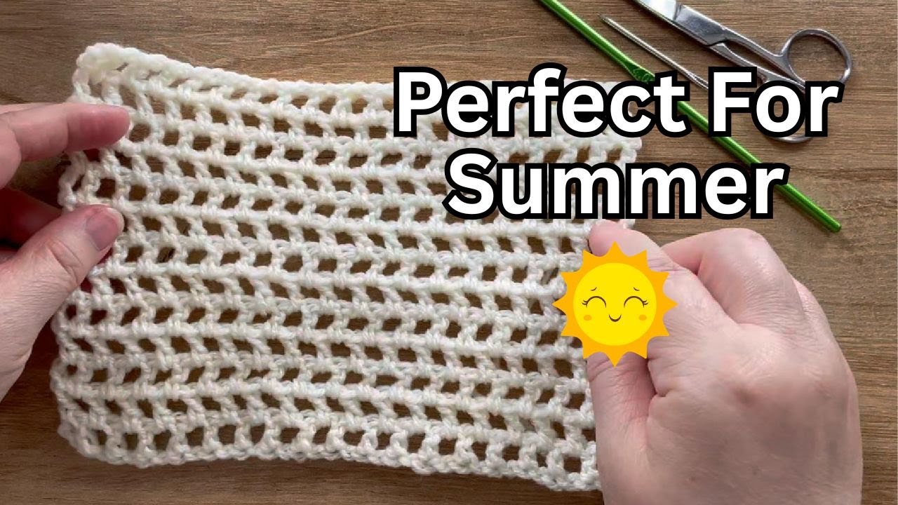 How To Crochet The Irregular Net/Mesh Stitch - A Quick & Easy Summer ...