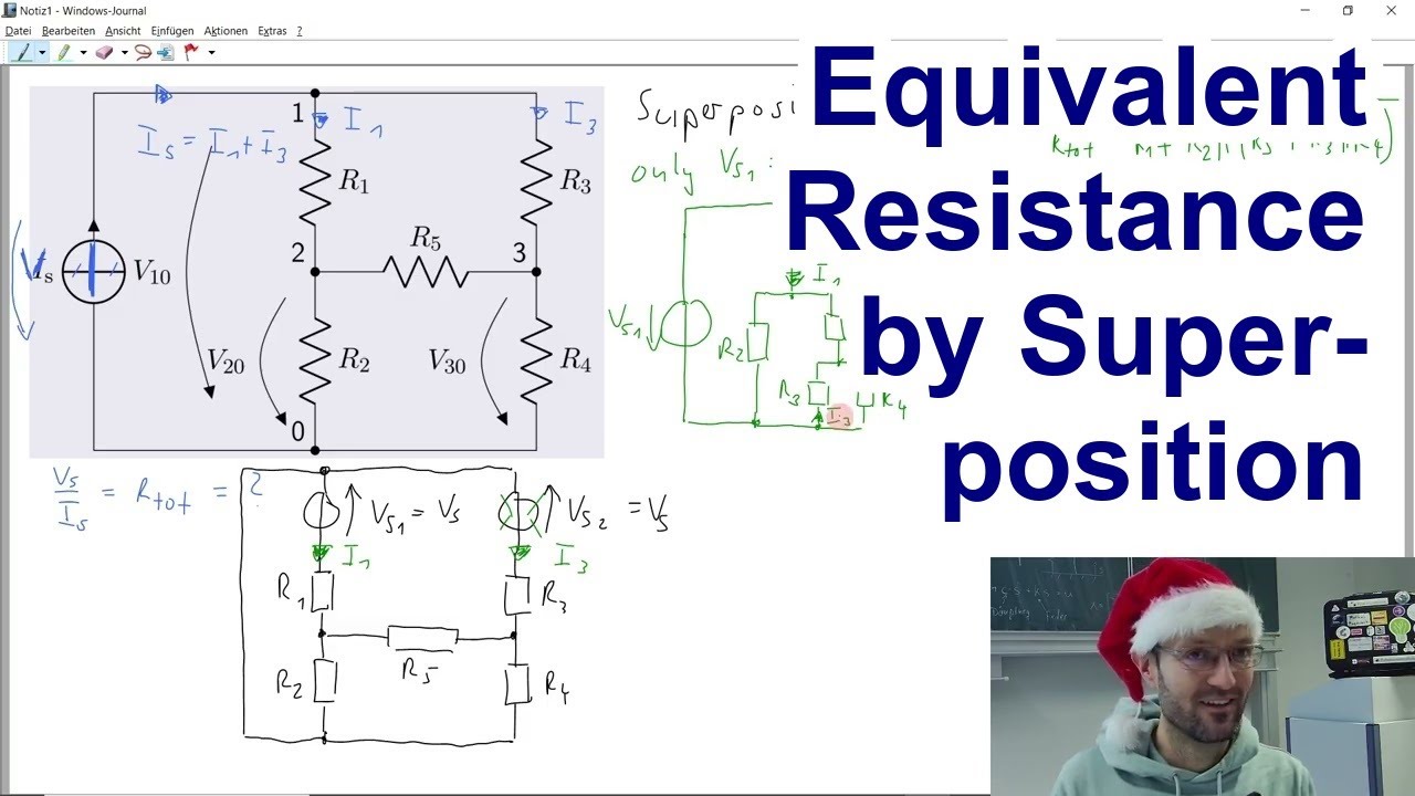 Calculation of the equivalent resistance of a bridge circuit using the ...
