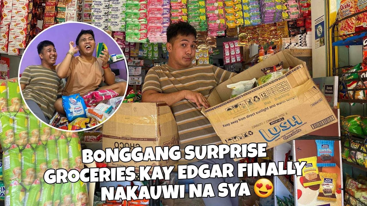 BONGGANG GROCERIES PARA KAY EDGAR! FINALLY NAKAUWI NADIN SYA MALALANG ...
