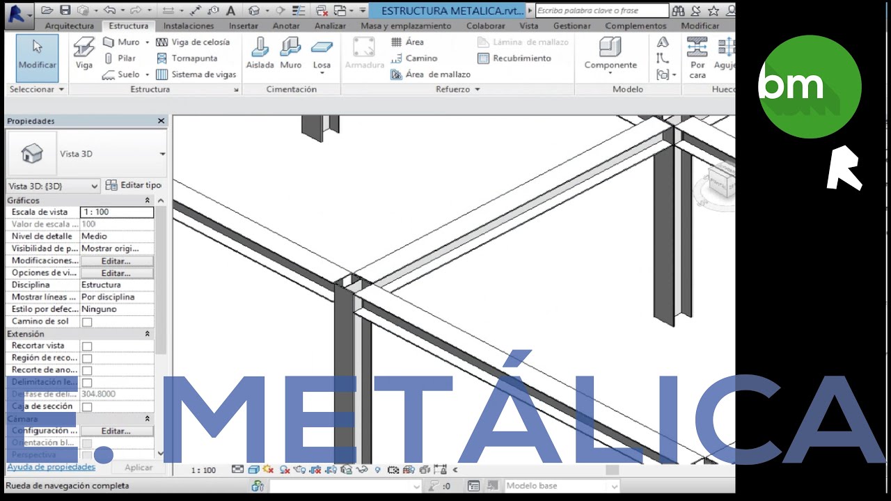 REVIT. Estructura metálica - YouTube