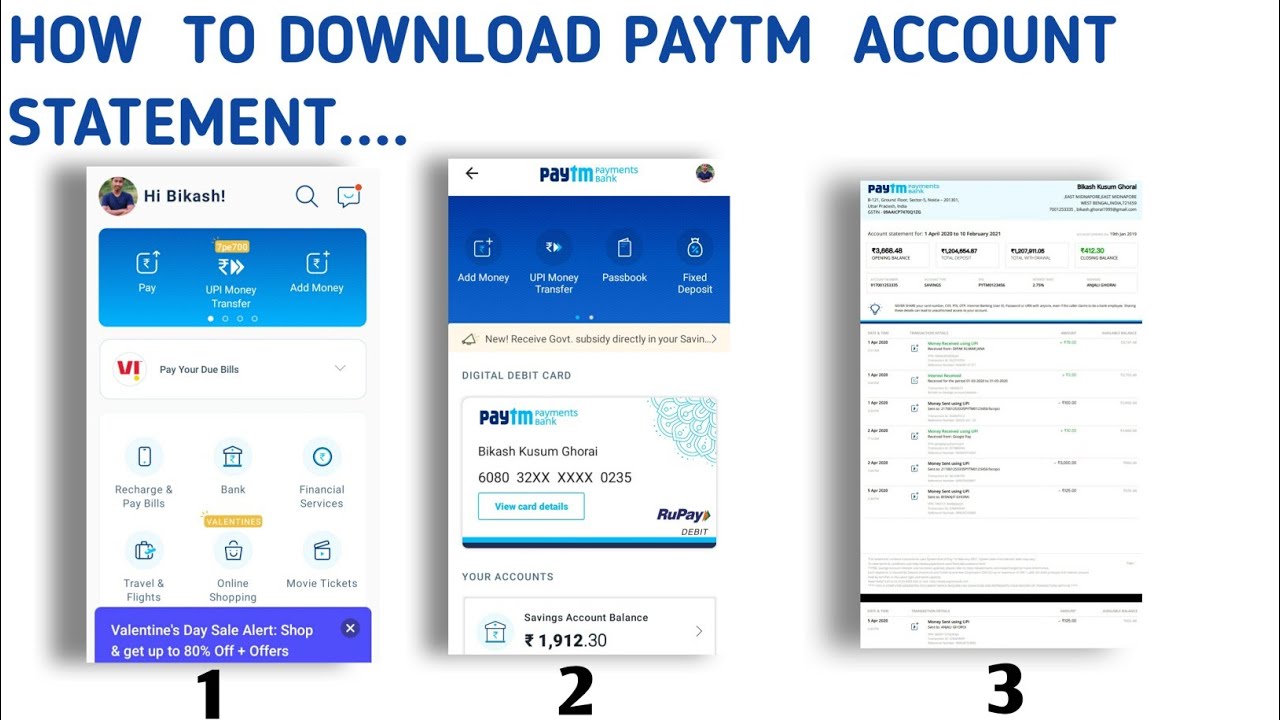 How To Download Paytm Payment Bank Account Statement kaise Download
