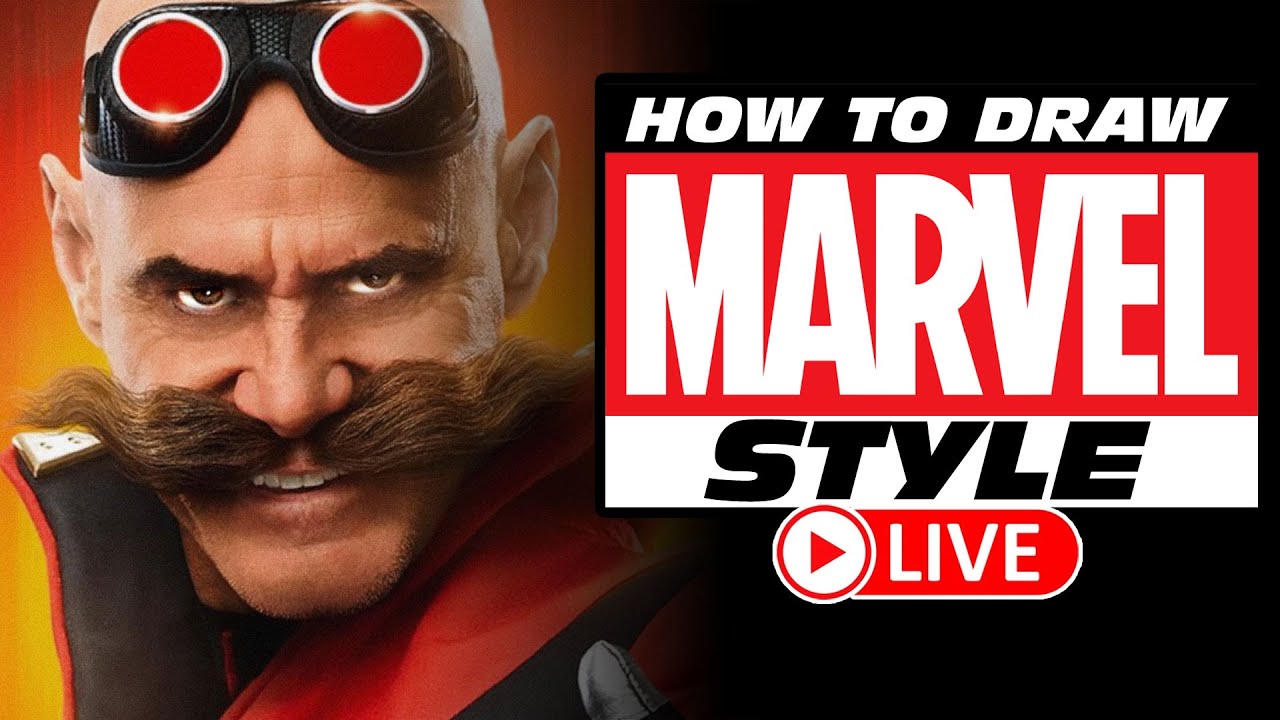 MARVEL ARTIST draws JIM CARREY in a MARVEL STYLE! - YouTube