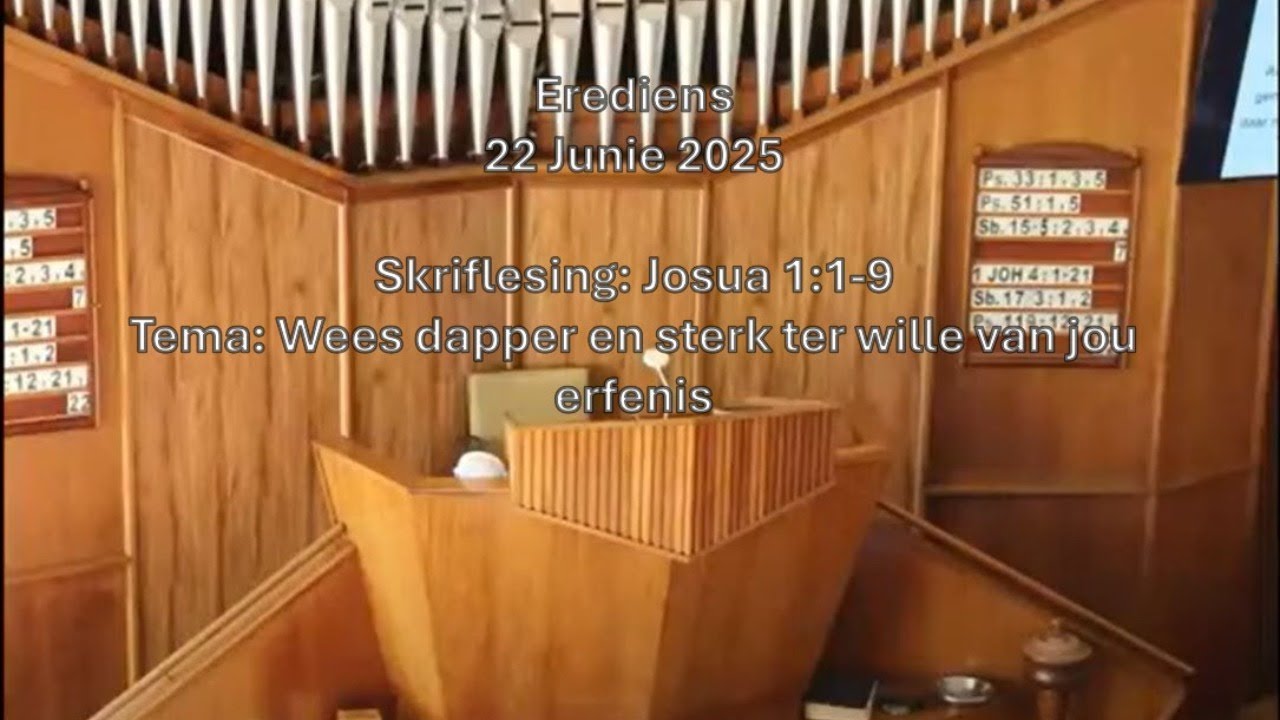 Wees dapper en sterk te wille van jou erfenis. Josua 1:1-9 - YouTube