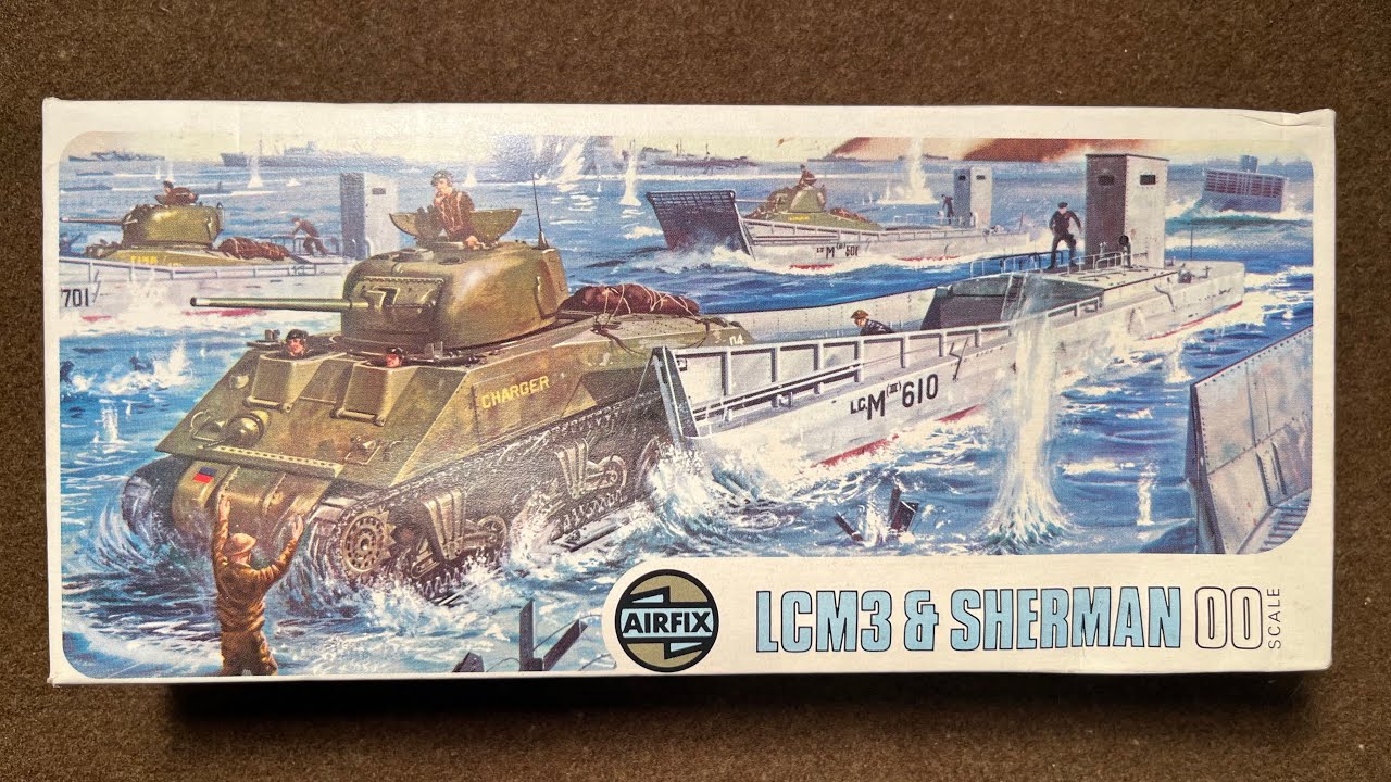 Airfix 1973 LCM III and Sherman Tank Vintage Model Kit Unboxing Review ...
