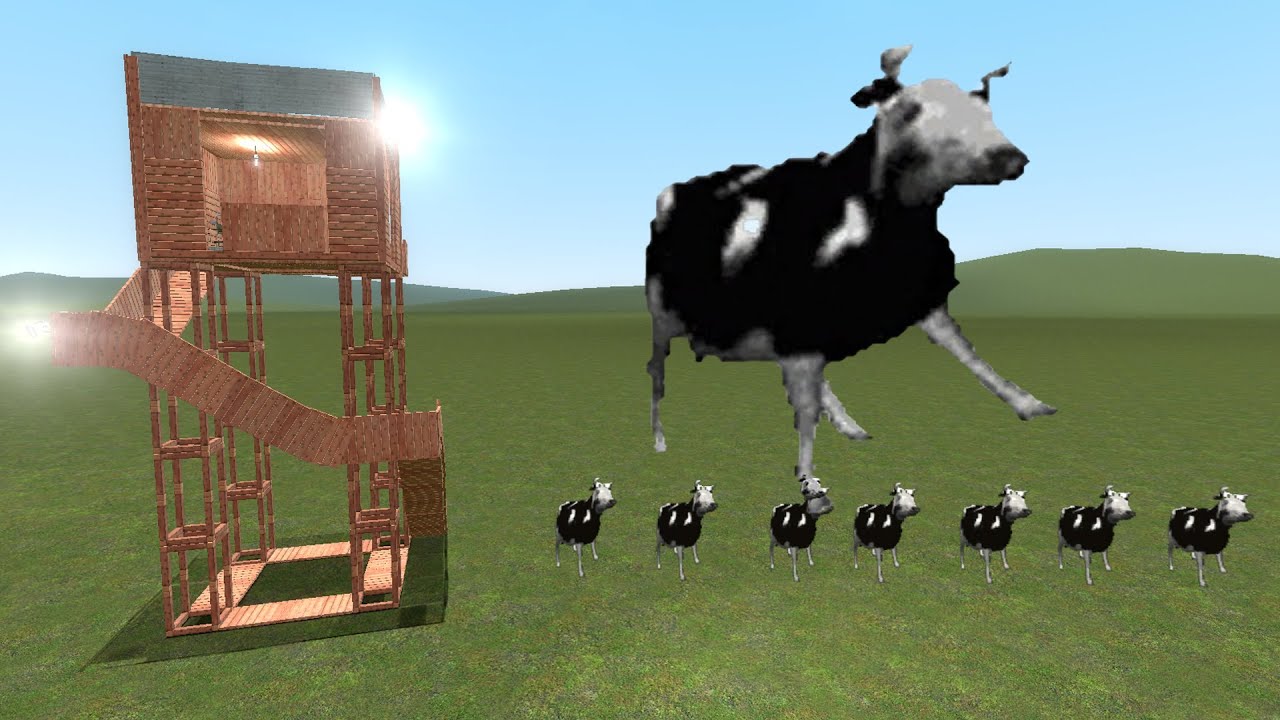 Polish Cow Vs Towers In Garry's Mod - YouTube