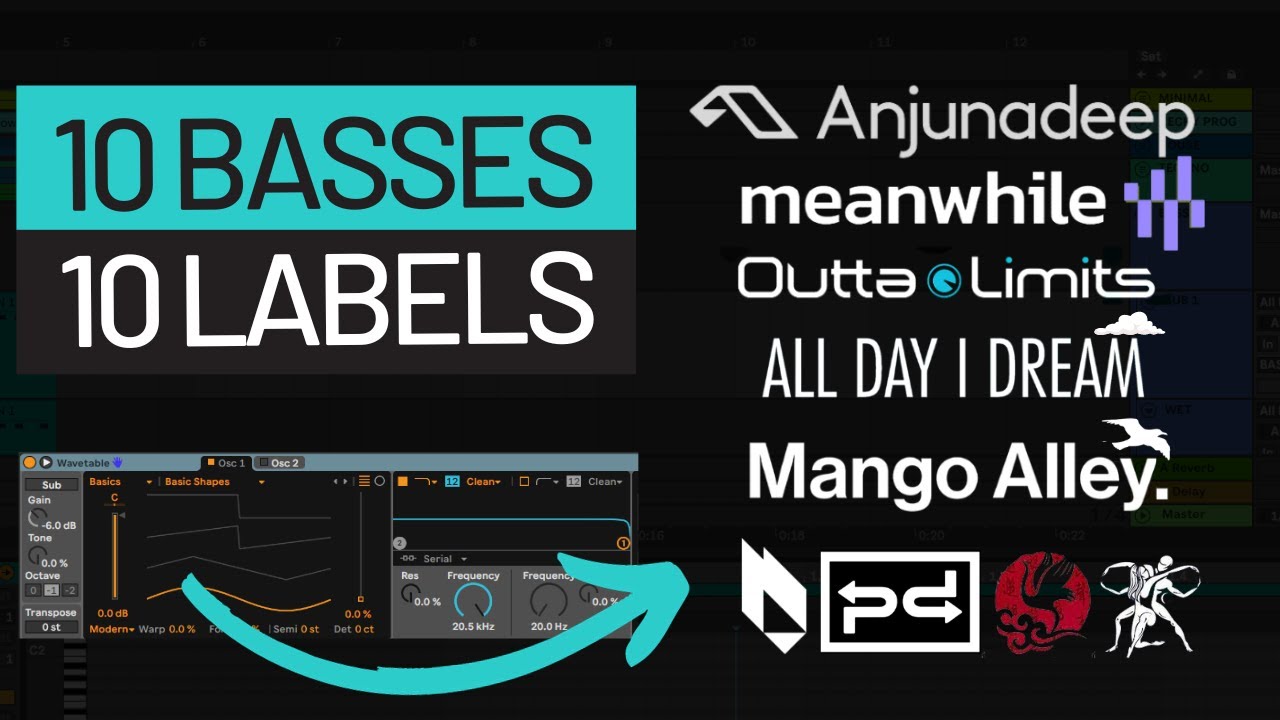 How to Make 10 Progressive House Bass Sounds of 10 Labels - YouTube