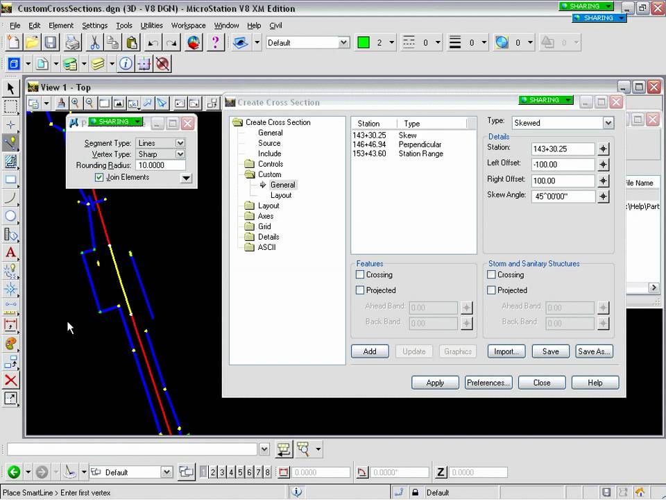 FC InRoads 8.9 Creating Custom Cross Sections - YouTube
