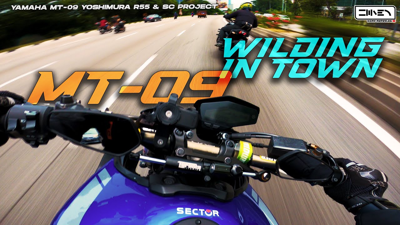 MIDDAY CHASE : Wilding In Town ! | Yamaha MT-09 | Pure Sound [4K UNCUT ...