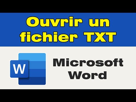 Comment ouvrir un fichier TXT avec Word (Lire un fichier TXT) - YouTube