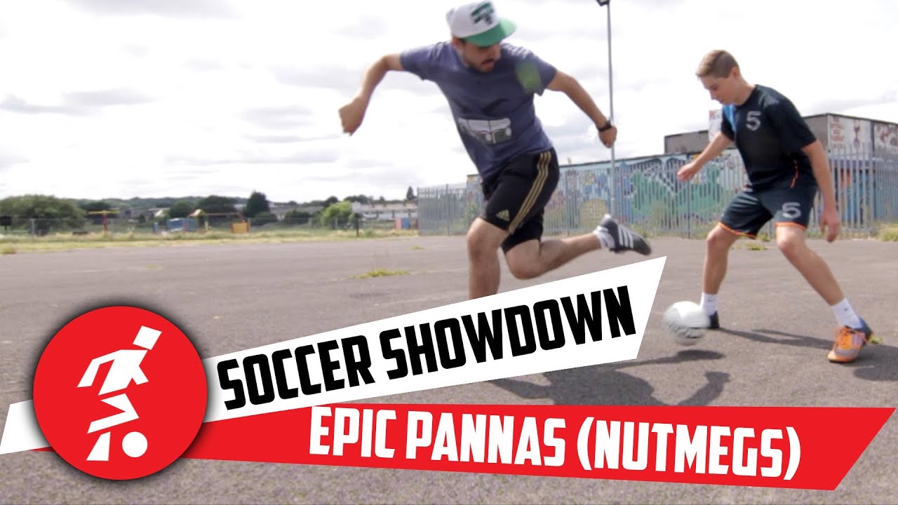 Soccer Showdown AMAZING panna skills (Nutmegs) - YouTube