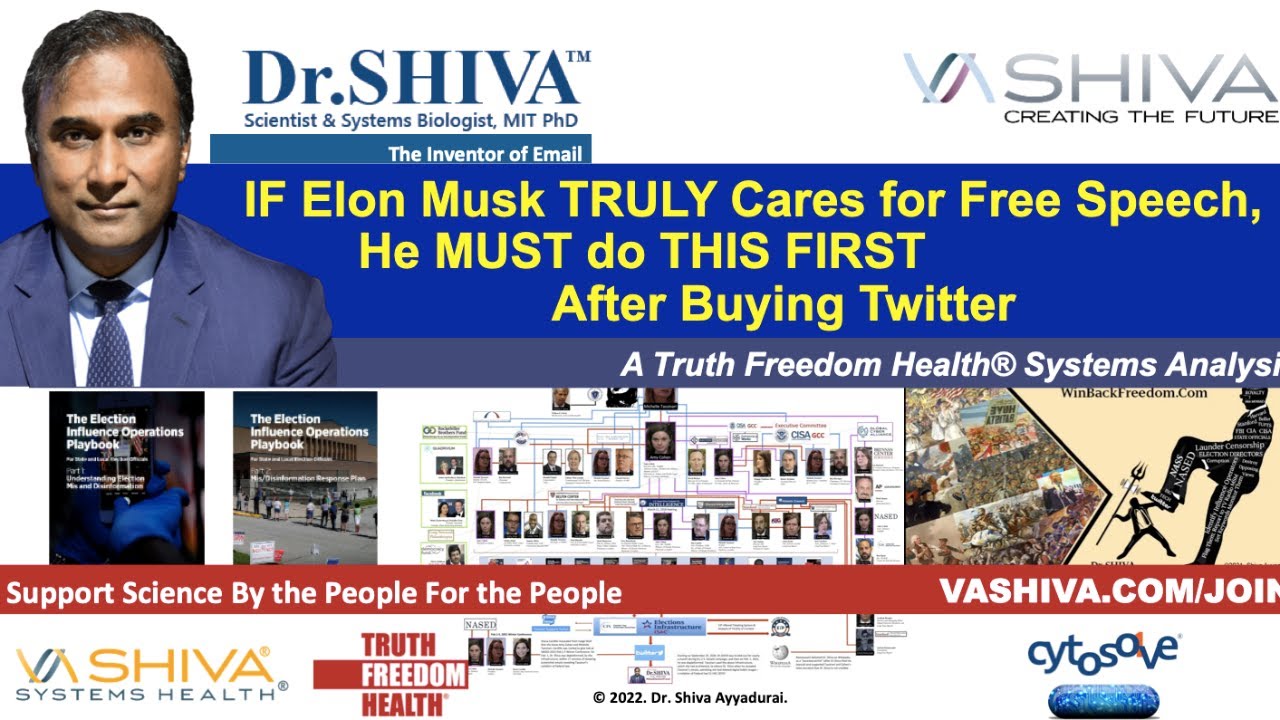 Dr.SHIVA LIVE: IF Elon Musk TRULY Cares for Free Speech, he MUST do ...