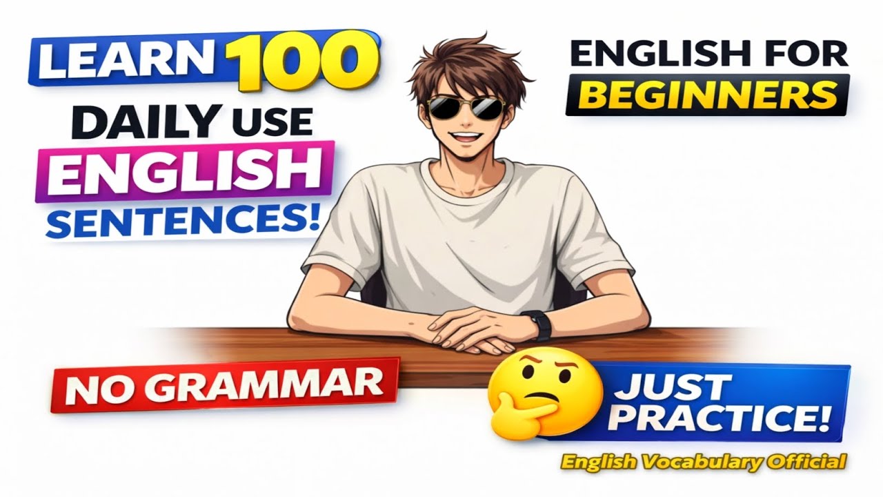 100 Daily Use English Sentences 🔥 | English for Beginners | No Grammar ...