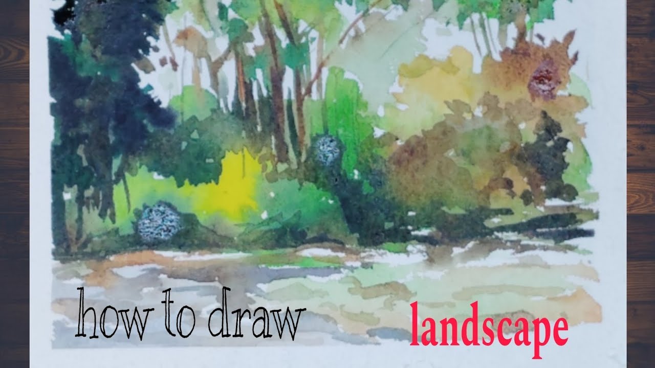 HOW TO DRAW EASY LANDSCAPE . @ArtistAnkitJasmatiya @bhudevartacademy ...