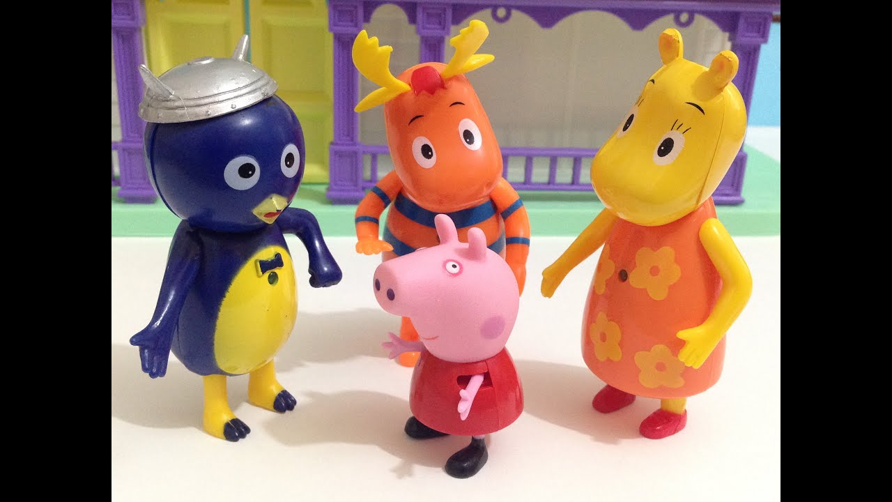 Backyardigans Nickelodeon play of train with Peppa Pig Stop Motion # ...