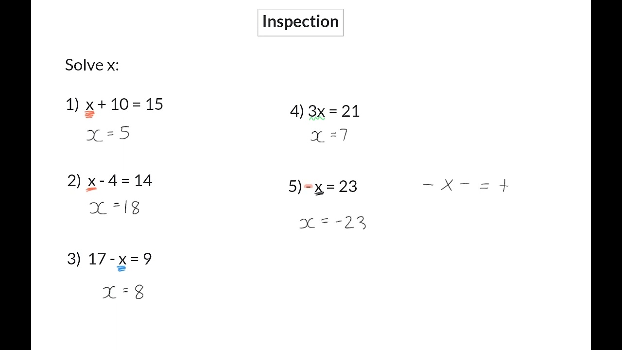 01 Equations using inspection - YouTube