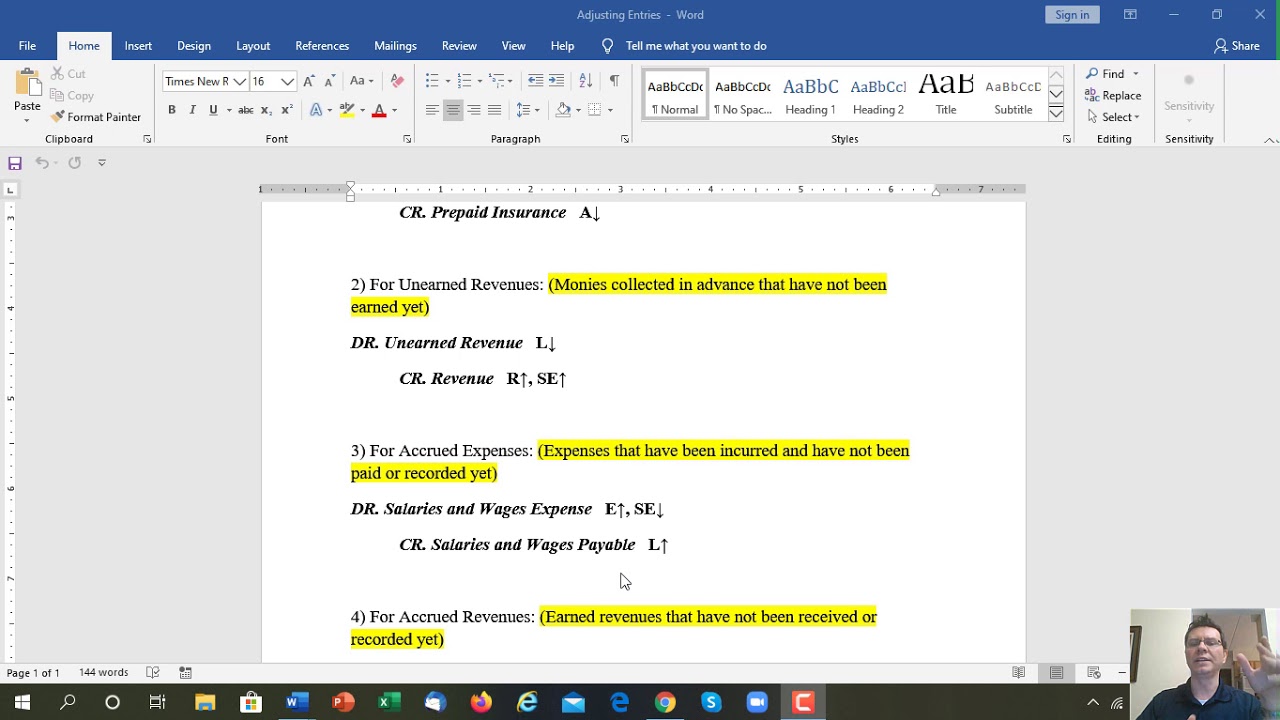 Adjusting Entries in Accrual Accounting - YouTube