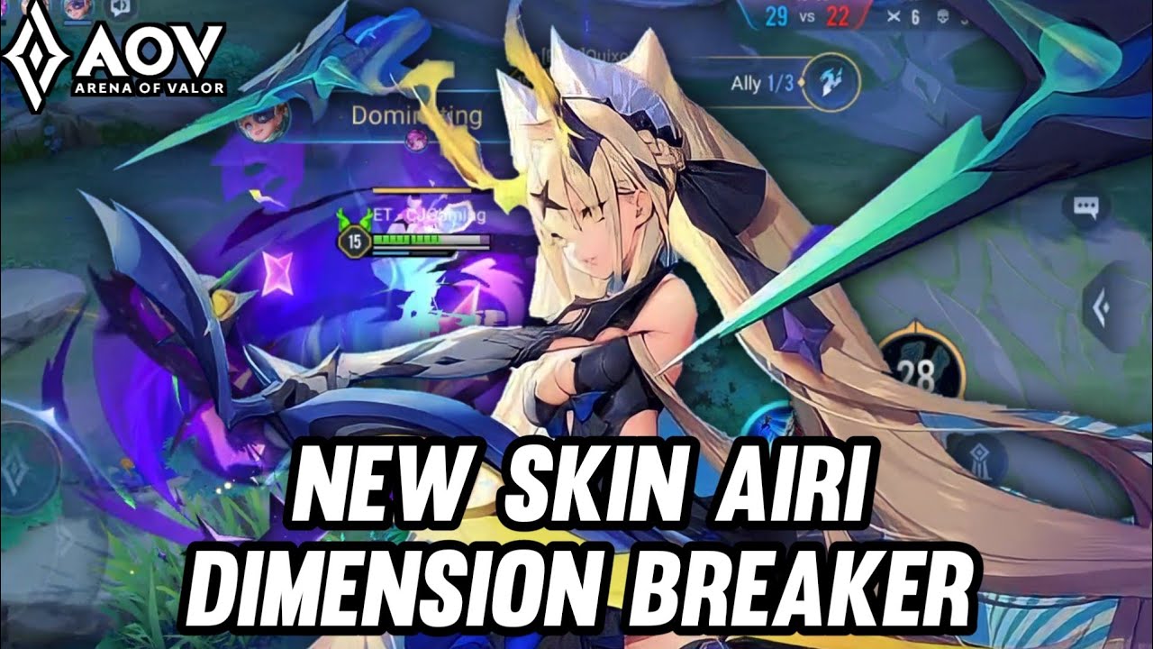 NEW SKIN AIRI DIMENSION BREAKER GAMEPLAY - ARENA OF VALOR - YouTube