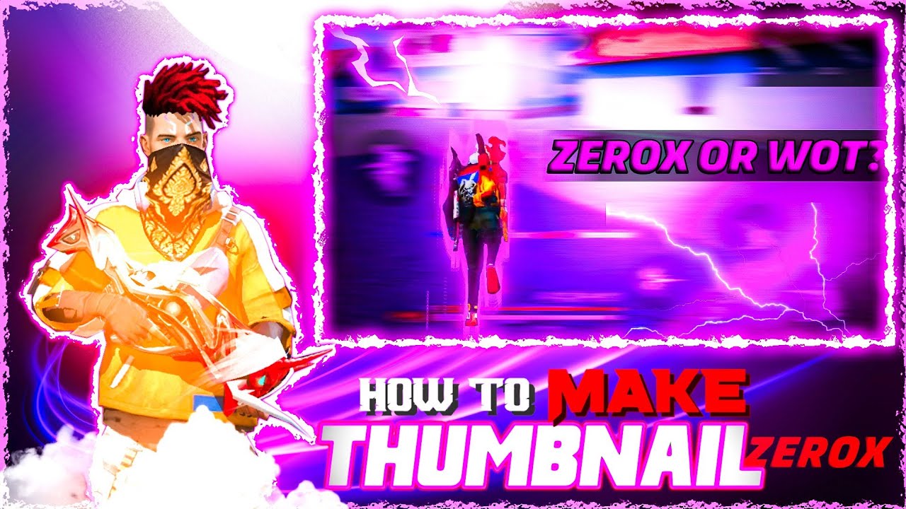 How To Make Thumbnail Like 💜 @ZeroxFF In Ps Touch|Zerox FF Jaise ...