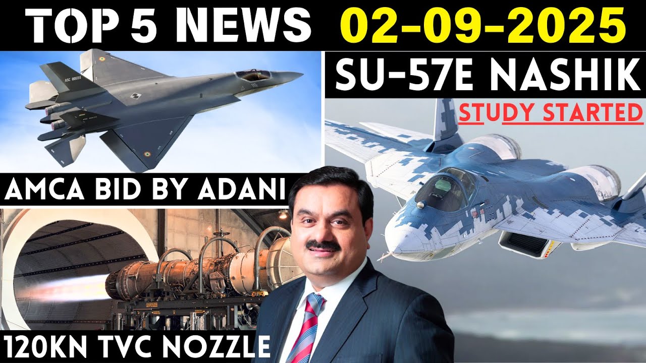 Su-57 Nashik Study | AMCA by Adani | CATS Hunter Trials | 120 Kn TVC ...