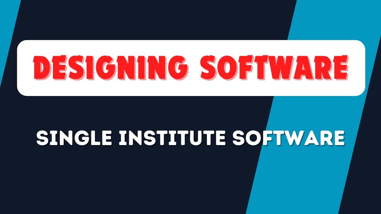 5 DESIGNING PANEL - SINGLE INSTITUTE SOFTWARE - YouTube