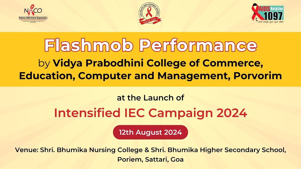 Flashmob Performance at the Launch of Intensified IEC Campaign 2024 ...