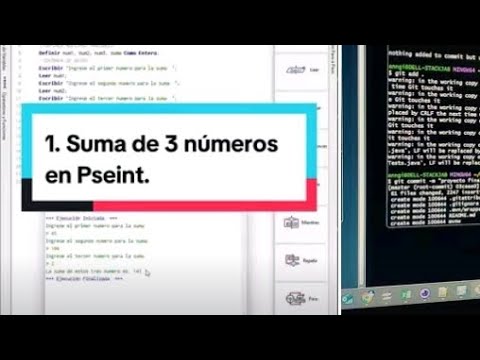 Suma de tres números en Pseint, Pseudocódigo. - YouTube