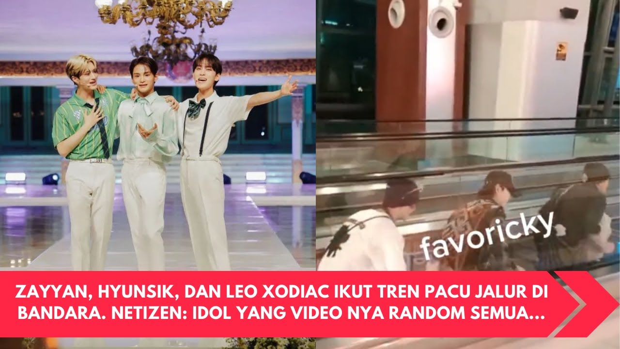 ZAYYAN, HYUNSIK, DAN LEO XODIAC KEDAPATAN LAKUKAN TREND PACU JALUR DI BANDARA - YouTube
