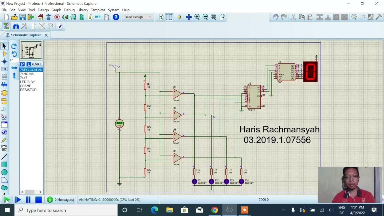 Flash ADC with Proteus 8 - YouTube