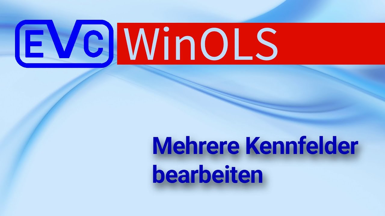 Mehrere Kennfelder bearbeiten - YouTube