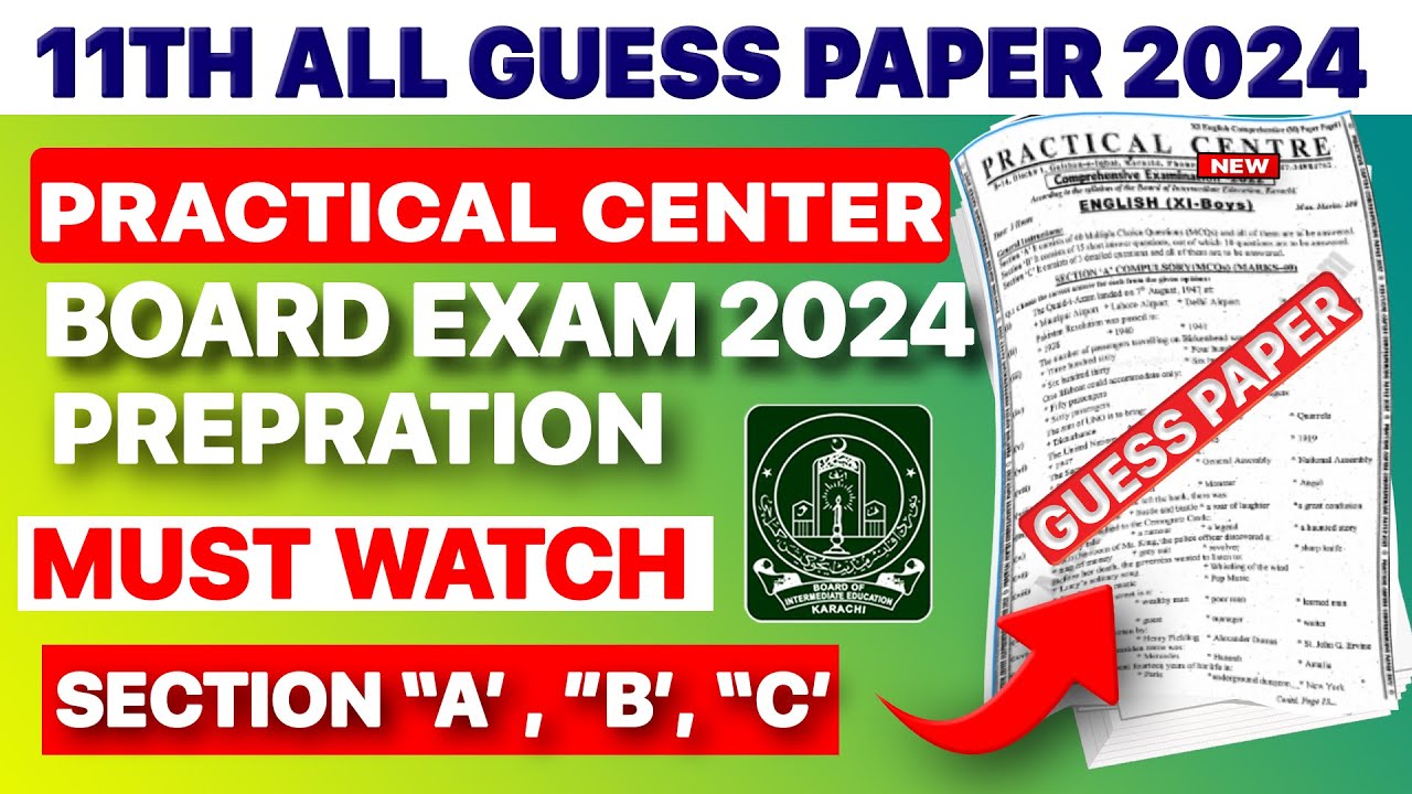 PRACTICAL CENTER PAPER for Class XI Guess Papers | #EXAM #BIEK # ...