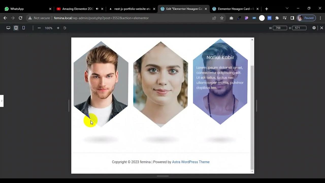Elementor Hexagon Card Effect - YouTube