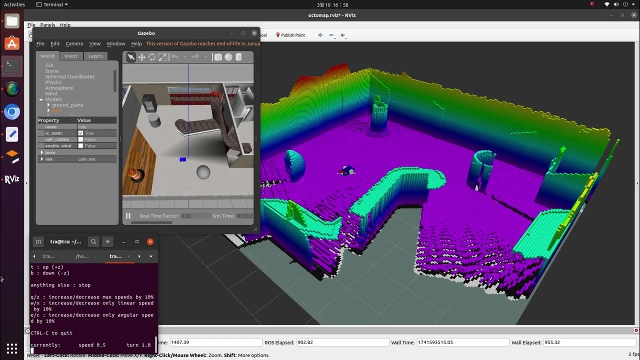 #3D octomap #SLAM #simulation #ROS2 - YouTube