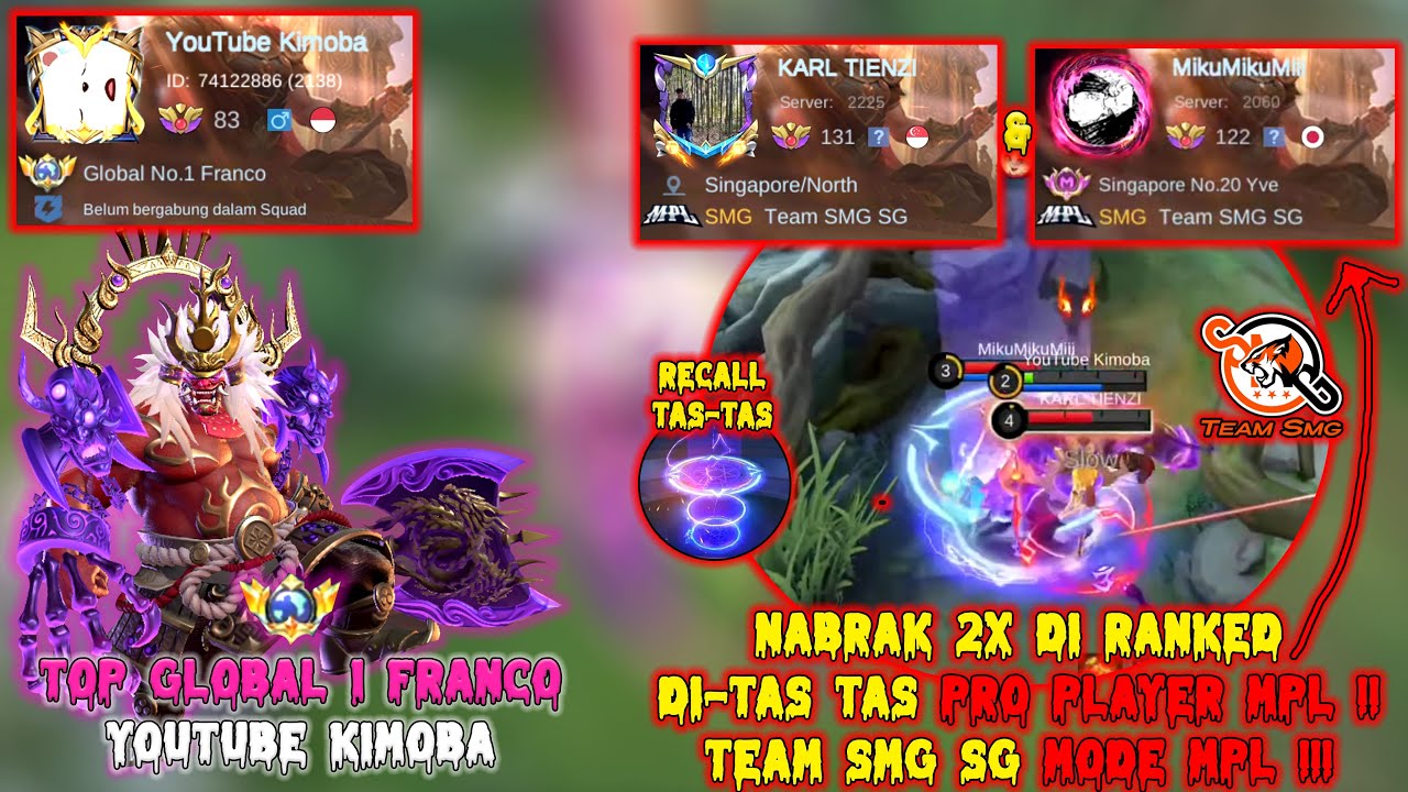 DI-TAS TAS PRO PLAYER MPL !! TEAM SMG SG LANGSUNG SERIUS MODE MPL DI ...