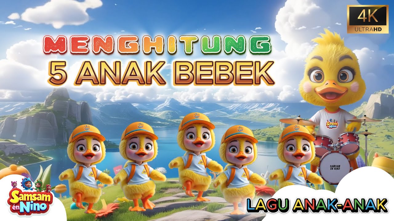 Menghitung 5 Anak Bebek 🐥 | Lagu Anak Ceria Versi Samsam en Nino - YouTube