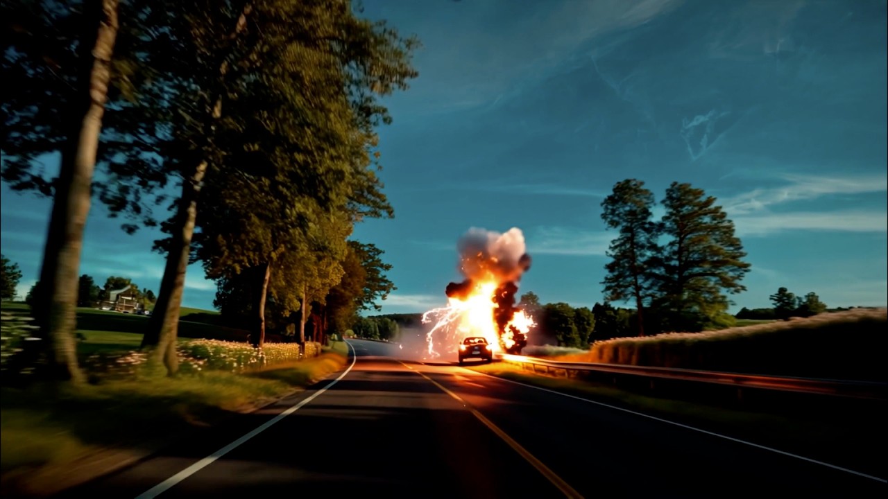 (AI) Terrifying Lithium Battery EXPLOSION Caught on Dashcam! - YouTube