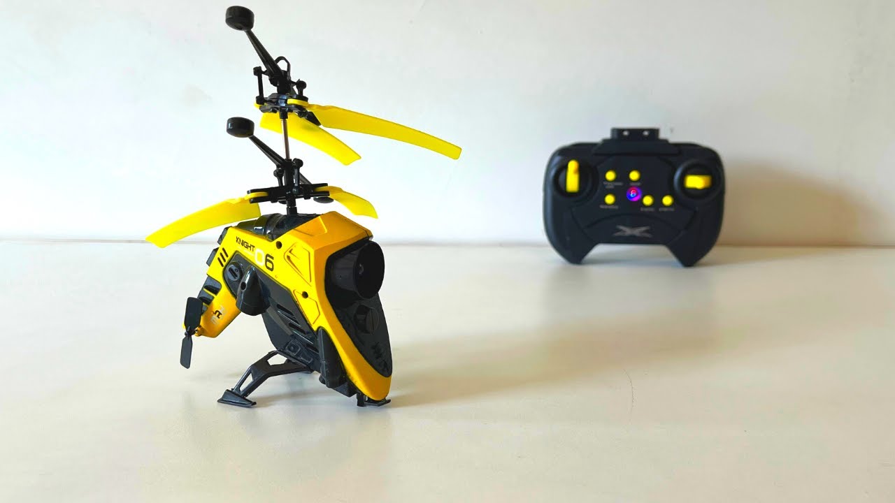Remote Control Modified Helicopter Unboxing & Flying Test | Yellow RC ...